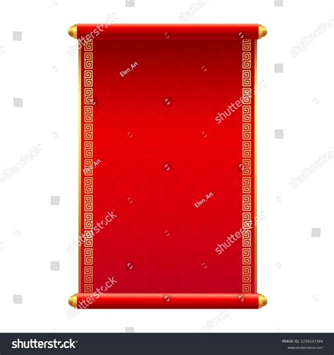 Chinese Ancient Scroll Vector Isolated On Stock Vector Royalty Free
