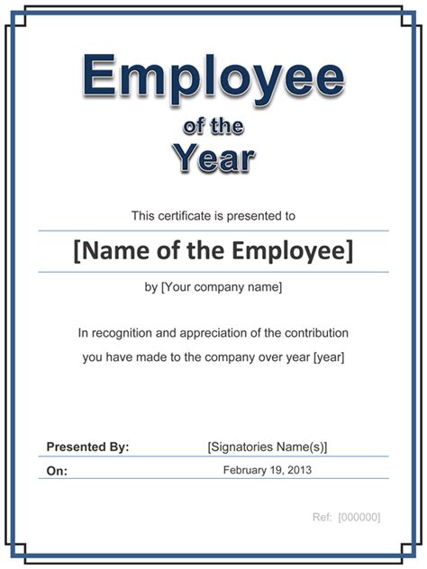 Award Certificate Template Microsoft Word