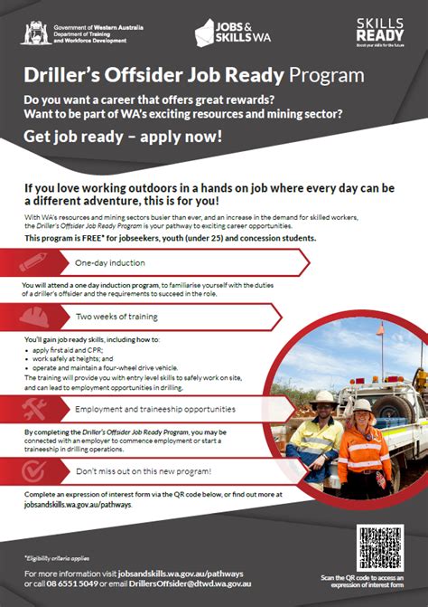 Job Skills Opportunities Drillers Offsider Job Ready Program Mckay