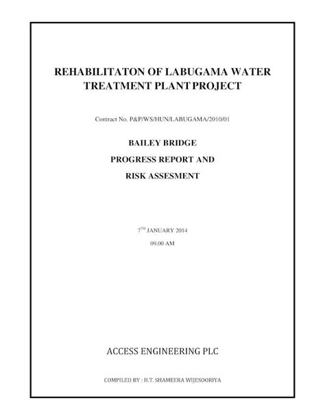 Pdf Progress Report On Bridge Construction Dokumentips