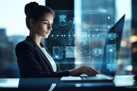 Premium Photo Digital Networking In The Corporate World