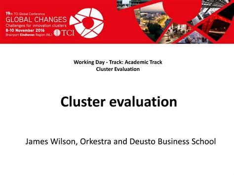 Tci 2016 Cluster Evaluation Pptx Business Business And Finance