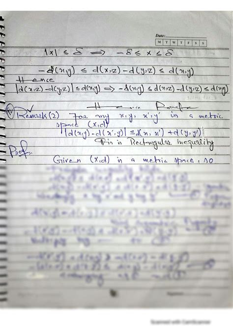 Solution Functional Analysis Metric Spaces Euclidean Space And