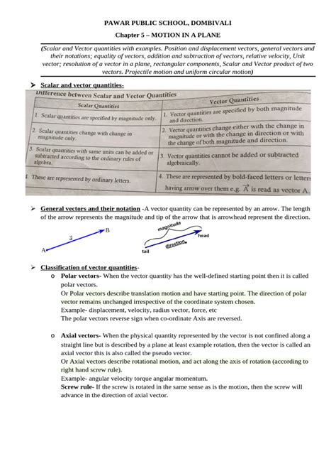 5 Motion In A Plane With Relative Velocity Pdf Euclidean Vector Rotation