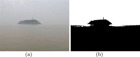 Otsu Segmentation Of A Foggy Image A Foggy Island Image B Download Scientific Diagram