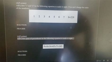 Solved D 5 Points Add A Few And X In The