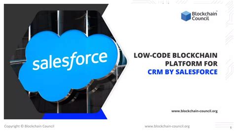 Low Code Blockchain Platform For Crm By Salesforce Ppt