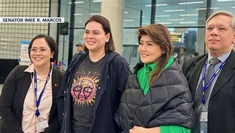 Vp Sara Back In Netherlands To Visit Dad Duterte Imee In Tow Gma News Online