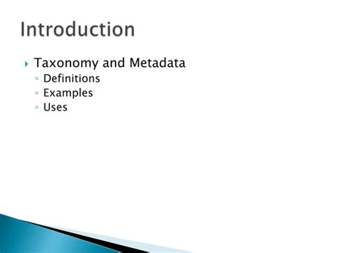 Taxonomy And Metadata Pptx Databases Computer Software And