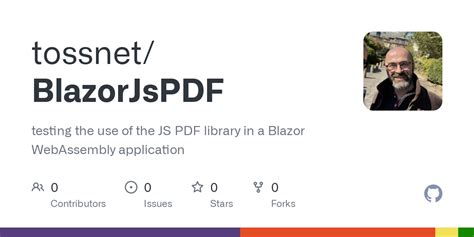 Github Tossnetblazorjspdf Testing The Use Of The Js Pdf Library In A Blazor Webassembly