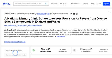 A National Memory Clinic Survey To Assess Provision For People From