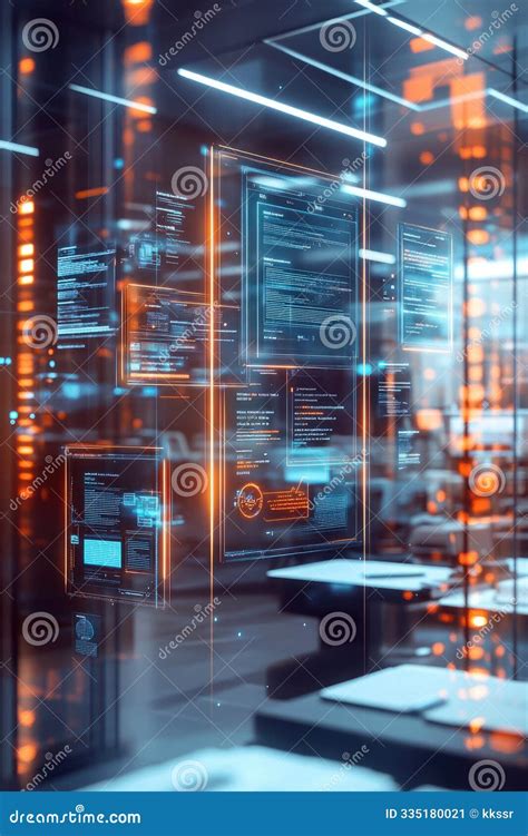 File Integration Futuristic Virtual Tech Showcasing A Document
