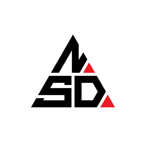 Nsd Triangle Letter Logo Design With Triangle Shape Nsd Triangle Logo