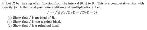 solved 4 let r be the ring of all function from the