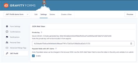 json web token jwt to dynamically populate gravity forms tutorial