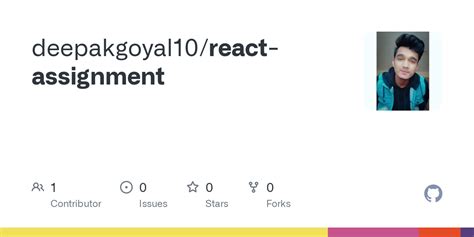 github deepakgoyal10 react assignment