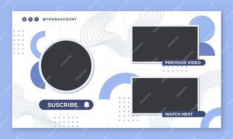 Free Vector Flat Design Youtube End Screen Template