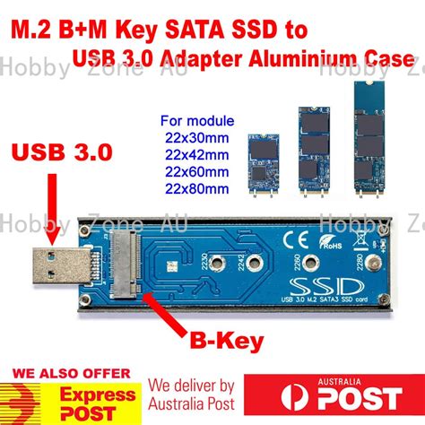 M Ngff B M Key Sata Ssd To Usb Converter Adapter External Aluminium Case Ebay