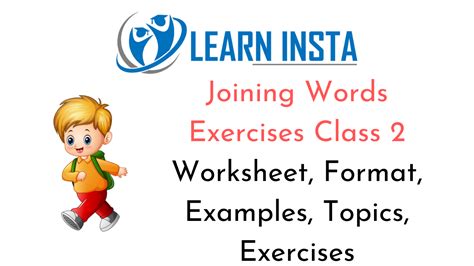 Joining Words Worksheet Exercises For Class 2 Examples With Answers