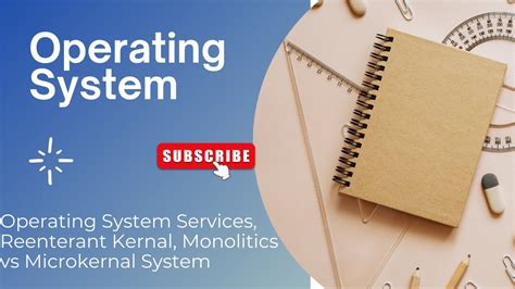 Operating System Services Reentrant Kernals And Kernal Architectures Youtube