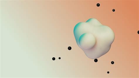 Premium Photo Liquid Fluid Dynamic Abstract Animated White Metaball