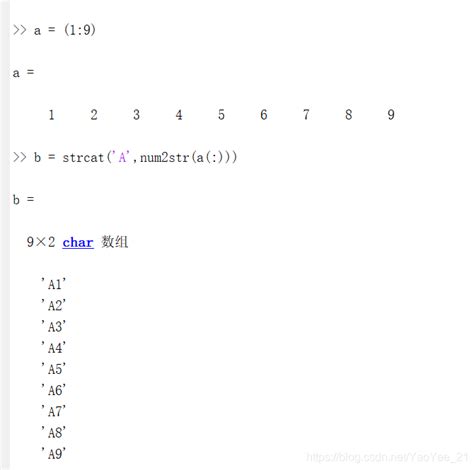 【matlab】定义顺序增加的字符串数组（a1 a2 an）并写到excel的第一行 matlab生成a1到an csdn博客