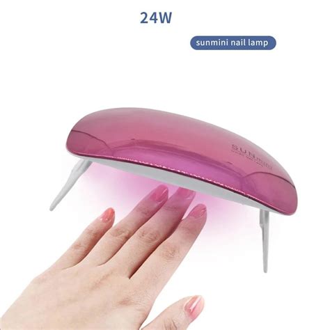휴대용 Usb 인터페이스 미니 네일 램프 화이트 핑크 Uv Led 드라이어 가족 사용에 매우 편리한 24w