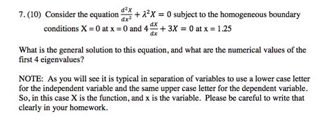 solved consider the equation d 2x dx 2 lambda 2x 0