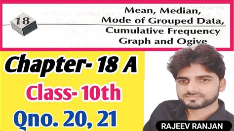 Mean Median Mode Class 10th Ch 18a Class 10th Chapter 18a Chapter18a