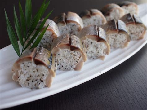 Shime Saba Bo Zushi Rolled Marinated Mackerel Sushi Naokos Kitchen