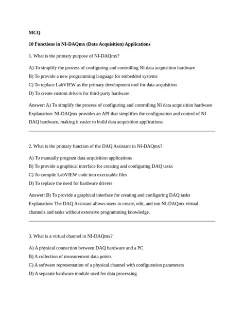 10 Functions In Ni Daqmx Data Acquisition Applications Pdf Data Acquisition Inputoutput