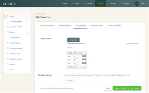 How To Use Option Based Stock Control With Your Product Options Create Net