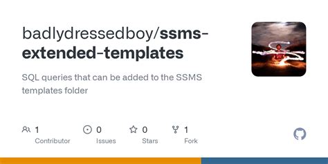GitHub Badlydressedbabe Ssms Extended Templates SQL Queries That Can Be Added To The SSMS