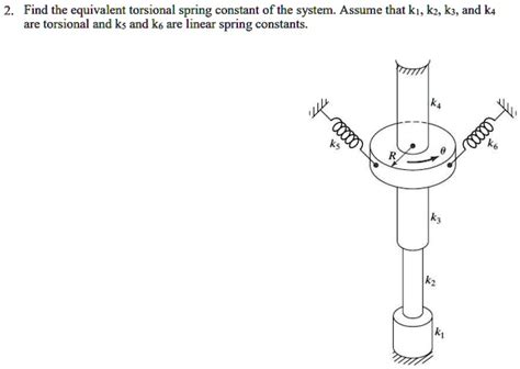 2 Find The Equivalent Torsional Spring Constant Of The System Assume That K1 K2 K3 And K4