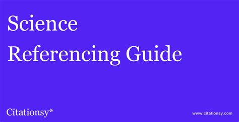 Science Referencing Guide · Science Citation Updated Sep 14 2025