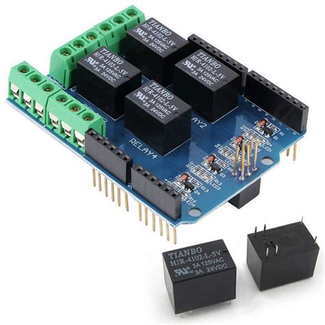 Module De Blindage De Relais Youmile 4 Canaux 5v Pour Arduino Uno R3