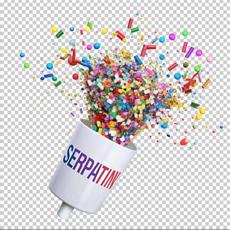 Exploding Party Popper With Serpantin And Serpantin Premium Ai Generated Psd