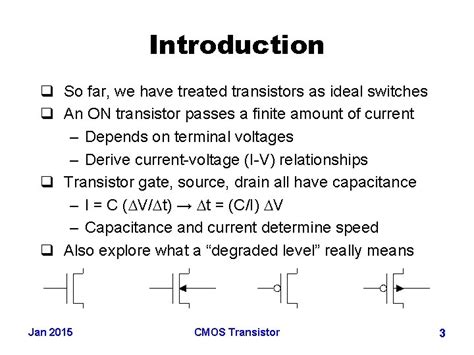 Cmos Transistor And Circuits Instructed By Shmuel Wimer