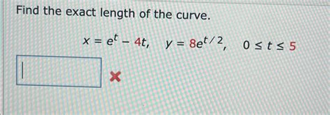 solved find the exact length of the