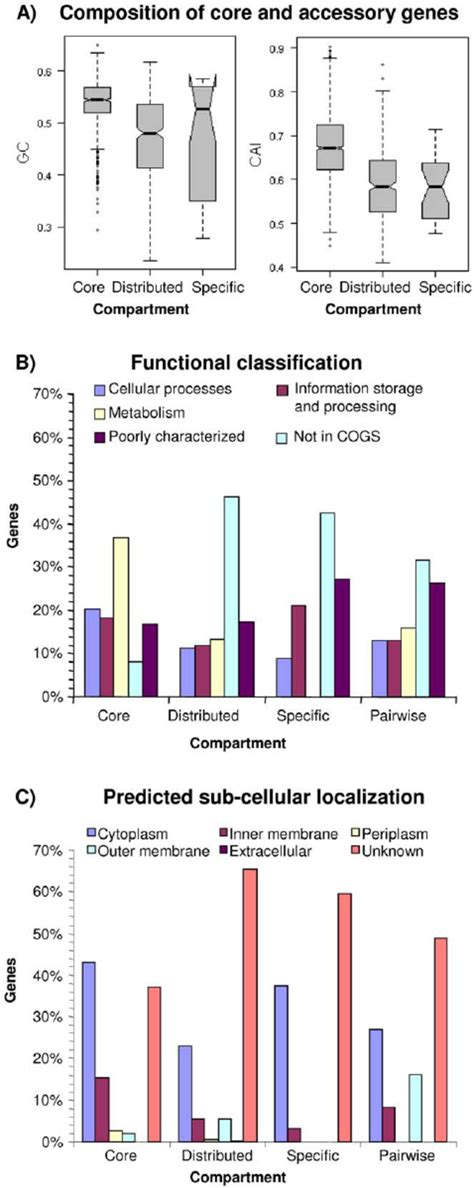 Characterization Of The Meningococcal Gene Complement A Boxplots