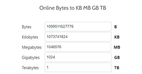 Online File Size Byte Converter Kb Mb And Gb