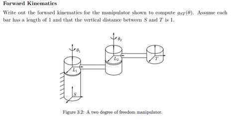 Forward Kinematics Write Out The Forward Kinematics Chegg