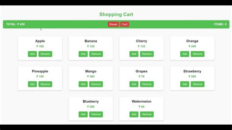 Shopping Cart Reactjs Youtube