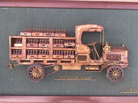 1911 Coca Cola Truck Brass Copper Wall Sculpture By Craig Hess Disney