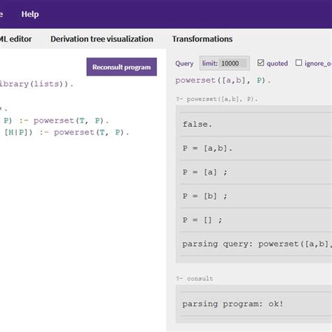 graphical derivation tree generated by tau prolog download