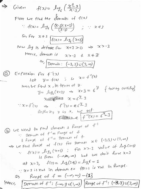 Solved 1 Consider The Function F Defined By Mon 9 Fx Log6 X 3 On Course Hero