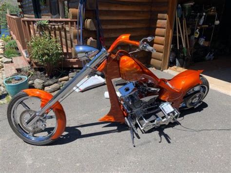 Custom Chopper Motorcycle Made Of Steel Revtech Engine For Sale