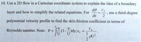use a 2d flow in a cartesian coordinate system to explain the idea of a