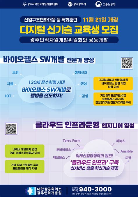 공모전대외활동 광주인력개발원 클라우드 인프라 운영엔지니어바이오헬
