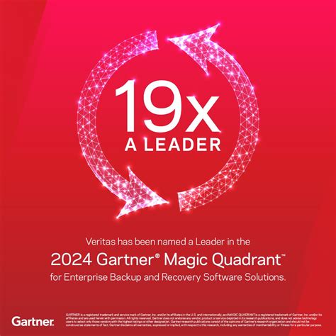 Veritas Is The Only Vendor Gartner Has Named A Leader In Each Of Its Last 19 Gartner® Magic